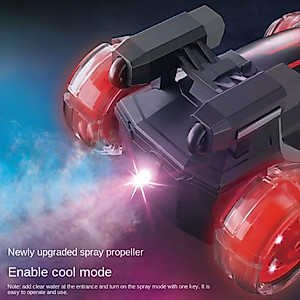 【2023 Latest Model】Remote Control Car, RC Cars with Electromagnetic Light-up Tires, 2.4Ghz 360° Rotating and Tumbling RC Stunt Car with Music&Simulated Engine Sound,Toy Car for Boys 4-7,8-12,Xmas Gift