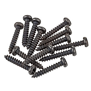 #2 x 1/2" Black Pan Head Phillips Drive Wood Screws - Pack of 25 - Self Tapping Screws for Wood - PH212-SBL