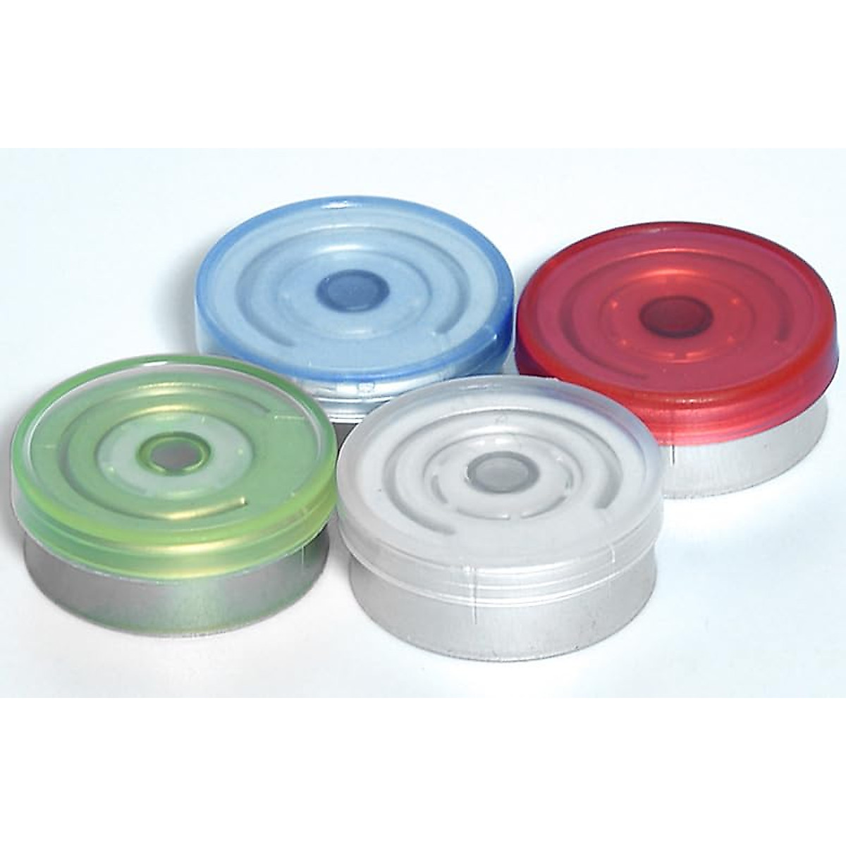 GISUREM 10ml Glass Bottle,Sterile Transparent Vial,Seals Empty Vials, Lab Sample Vial, Empty Vials with Self Healing Injection Port,with Flip Off Aluminum Cap (Transparent Borosilicate Glass A)