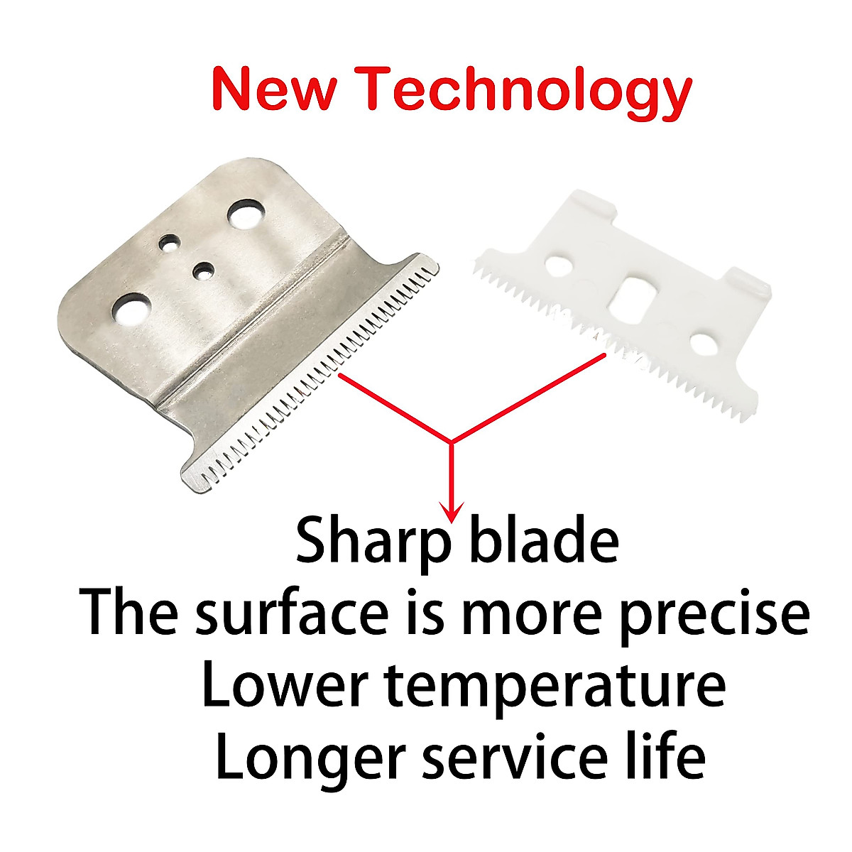 AONT Upgraded Version Replacement T Blades Compatible with Andis T Outliner,Andis GTX (1 Pcs, Sliver)