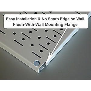 Wall Control Power Tool Storage Organizer Kit Cordless Drill Holder Charging Station Rack 16” x 32” Metal Pegboard Organization System (Metallic Pegboard)