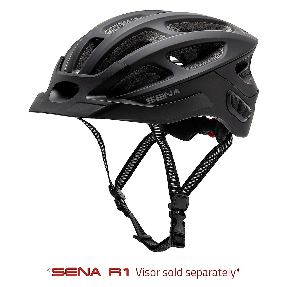 Sena R1 Smart Communications Helmet (Matte Black, Medium)