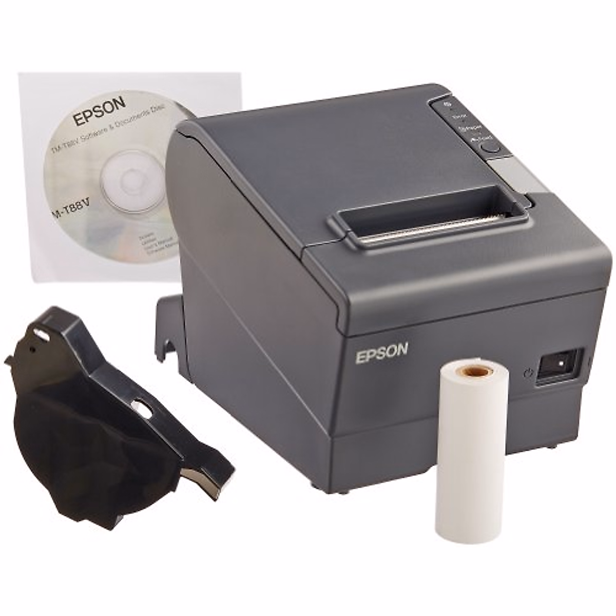 TM-T88v Powered USB Receipt Printer - PS180 Not Required Dark gray