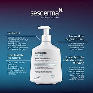 Sesderma SALISES Foamy Soap-free Cream Acne-prone and Oily skin Cleansing 10.2 fl. Oz