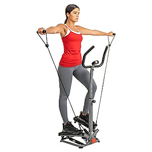 Sunny Health & Fitness Handlebar Fitness Step Machine with Resistance Bands - SF-S020065