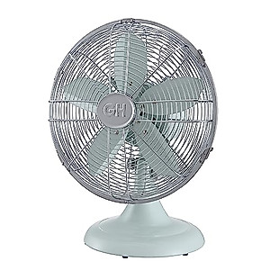 Good Housekeeping All-Metal 12" Retro Table Fan, Breezewave