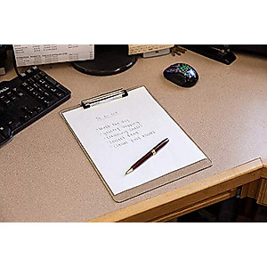 Plastic Clipboards (Set of 6) Transparent Clipboard (Clear) Strong 12.5 x 9 Inch | Holds 100 Sheets! Acrylic Clipboards with Low Profile Clip | Cute Clip Boards Board Clips