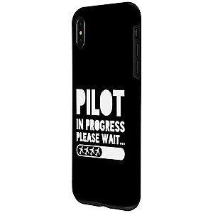 iPhone XS Max Pilot In Progress Airplane Aircraft Aviation Pilot Case