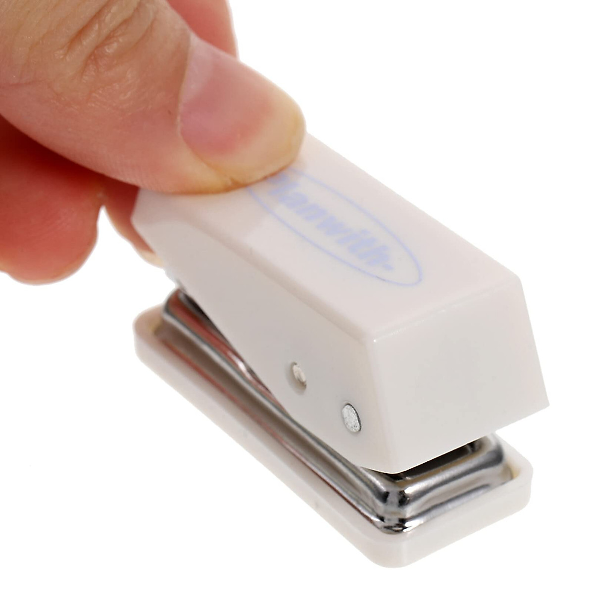 Staplers for Desk Mini Stapler 1 Set Desk Accessory Kits 3 in 1 Desktop Stapler Hole Punch Tape Dispenser Office Supplies Set for Office Home Stationery Gift White Mini Binder