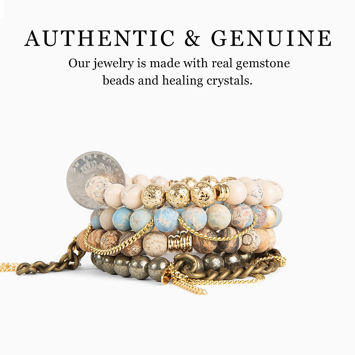 THE LACE PROJECT — Handmade Beaded Bracelets | Authentic Gemstones and Crystals With Healing Properties | Gold Filled Hardware | Gold Chain | Mix and Match Stack Bracelets | Mykonos