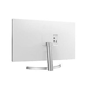LG 32UN500-W Monitor 32" UltraFine (3840 x 2160) Display, AMD FreeSync, DCI-P3 90% Color Gamut, HDR10, Built-in Speakers, 3-Side Virtually Borderless Design - Silver/White