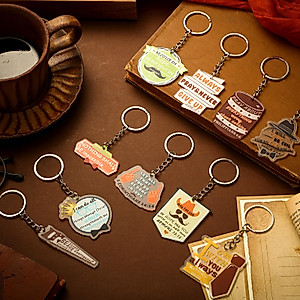 Remuuly Father's Day Keychain, 50 Pcs Acrylic Keyrings with Bible Verse Scripture, Inspirational Religious Key Rings for Men, Unisex-Adult Gift