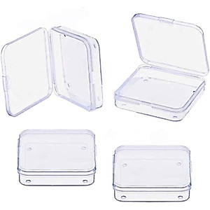 Gebildet 18 Pack Mini Clear Plastic Bead Storage Containers Box Case with lid for Pills,Tiny Bead,and Other Small Items