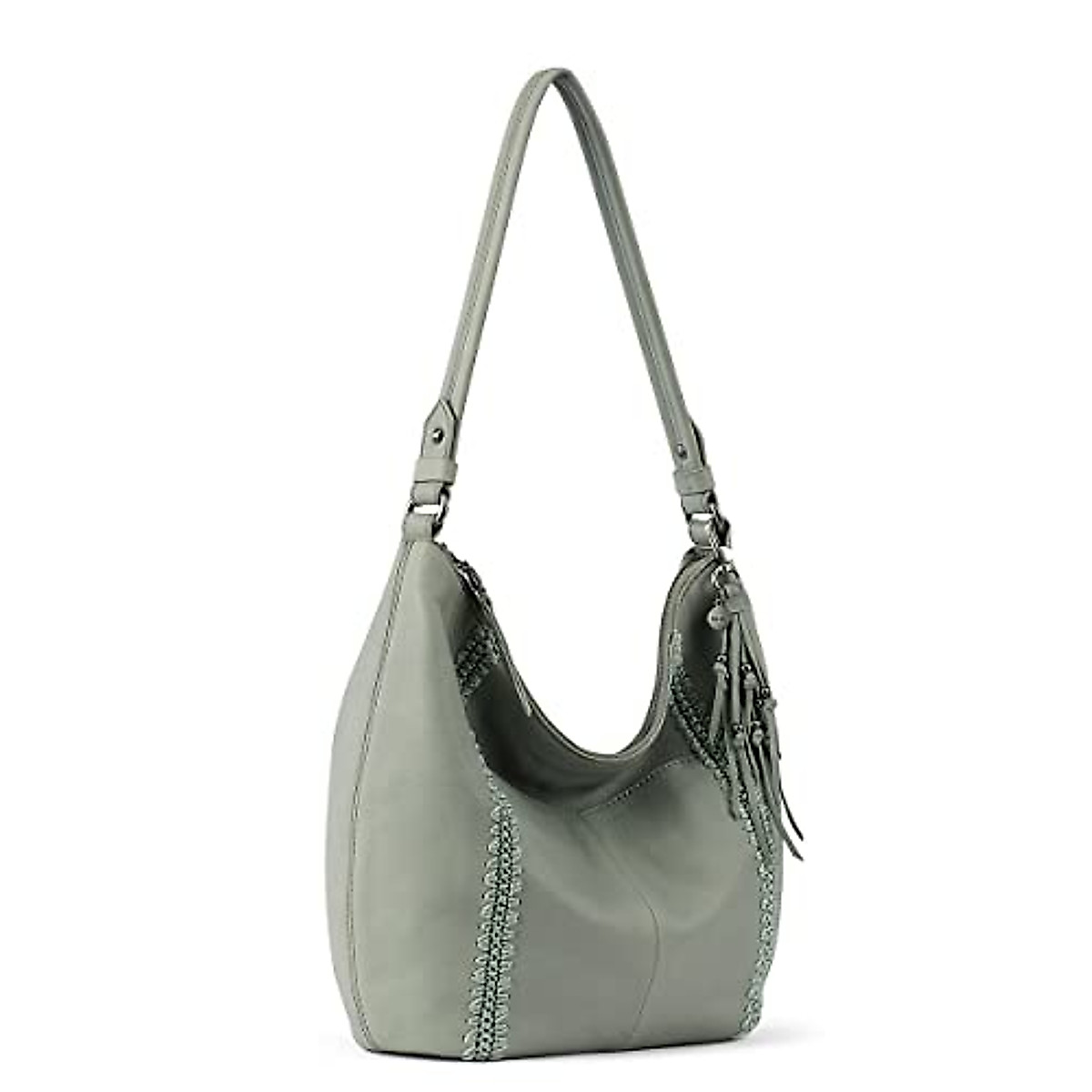 The Sak Sequoia Hobo Bag in Leather, Soft & Slouchy Silhouette, Meadow Crochet II