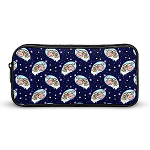 SpaceCow Moo Pencil Case Stationery Pen Pouch Portable Makeup Storage Bag Organizer Gift