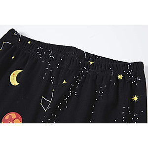 Little Boys Short Set Pajamas for Boys 100% Cotton Toddler Planet Sleepwear Summer Clothes Size 2-7T(Planet-79 6T)