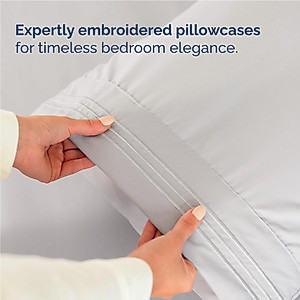 Full Size 4 Piece Sheet Set - Comfy Breathable & Cooling Bed Sheets Set - Hotel Luxury Bedding for Women, Men, Kids & Teens - Deep Pockets, Easy-Fit, Super Soft & Wrinkle Free - Oeko-Tex - French Grey