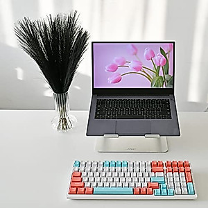 Mandy's 20pcs Black Silk Pampas Grass Artificial Flowers 18" for Home Kitchen Wedding Decorations Wedding Floral Arrangement