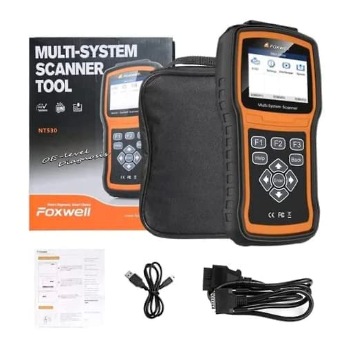 FOXWELL NT530 for Porsche - All Systems, All Maintenance Service - Bidirectional Diagnostic Scan Tool OBD2 Scanner Automotive Code Reader ABS Bleed SRS Airbag SAS TPMS TPS EPB Oil Reset CKP