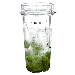 Veterger Replacement Parts 5 Fins Blade with 2 16oz cups, Compatible with Ninja Blender QB3000/QB3000SSW/QB3004/QB3005