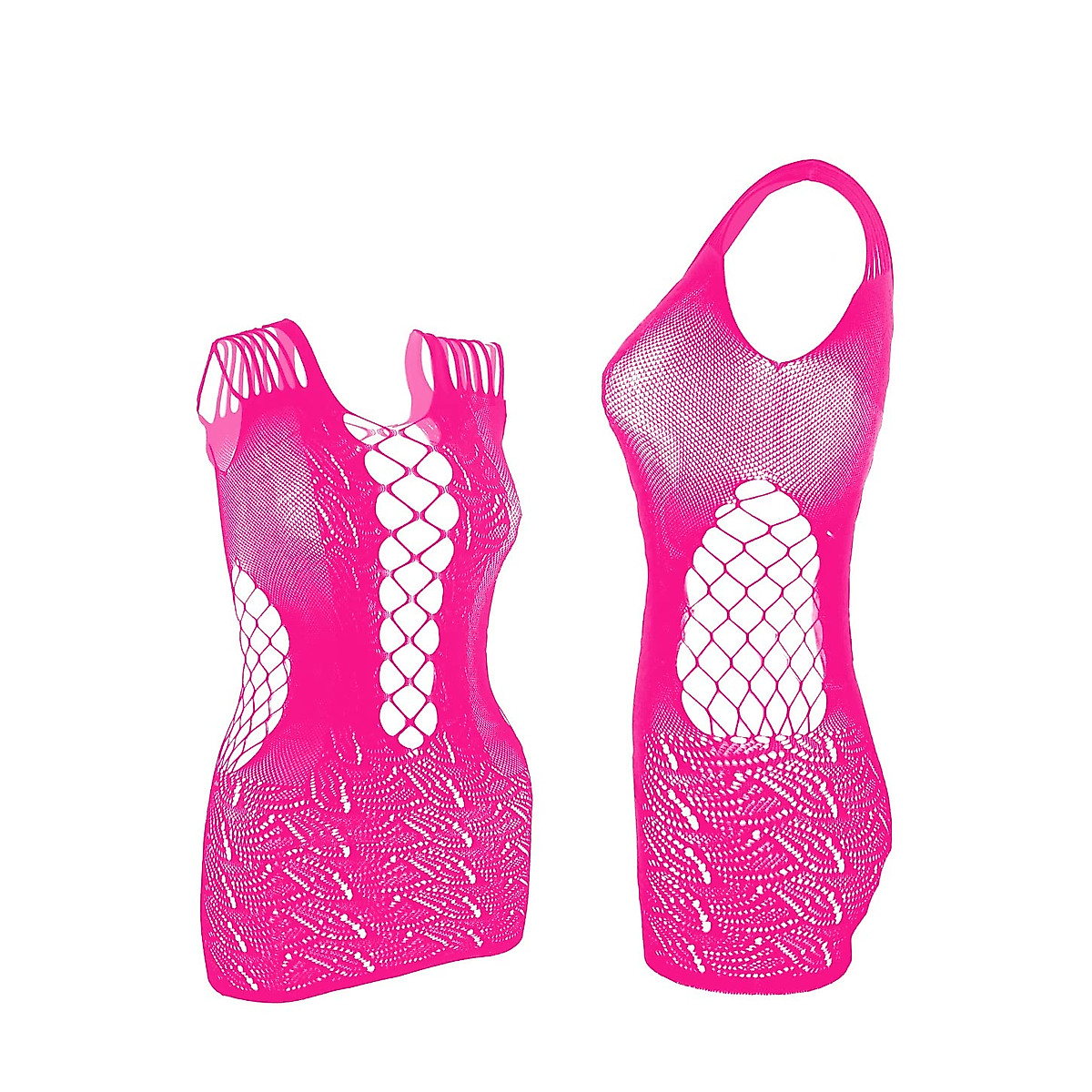 LEMON GIRL 6 Pieces Women's Fishnet Lingerie Top Mesh Babydoll Chemises Dress General Size