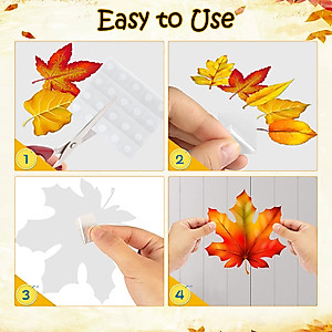 Lucleag 45 PCS Fall Maple Leaves Cutouts for Bulletin Board Decoration, Autumn Leaves Cutouts Fall Leaf Cut Outs for Thanksgiving Fall Autumn Party School Classroom Bulletin Board Decorations