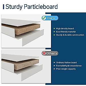 VICLLAX 5-Shelf Wooden Bookcase, 67.3" Height- Adjustable Open Bookshelf for Home Office, White Standing Display Book Shelf