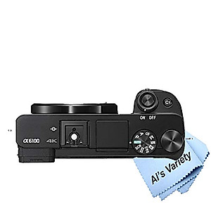 Sony Intl., Sony Alpha a6100 Mirrorless Digital Camera with 1650mm and 55210mm Lenses + 32GB Card, Tripod, Case, and More (18pc Bundle) (Renewed)