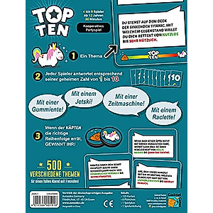 Asmodee Cocktail Games | Top Ten | Party Game | Nominated for Game of The Year 2022 | 4-9 Players | from 12+ Years | 30 Minutes | German