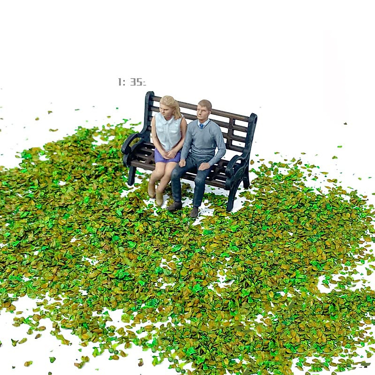 Realistic Miniature Leaves Simulation Leaves for DIY Model Railway Fairy Garden Diorama Scenery, Pack of 5