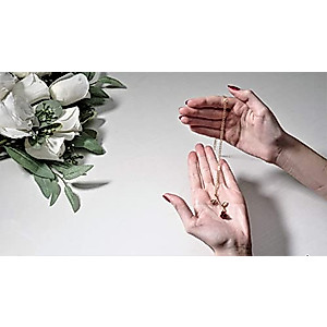 Gold Rose Pendant Necklace for Women - Aesthetic, Preppy Jewelry for Teen Girls and Women - Dainty Gold necklace for women - gold necklace for women trendy - 14k gold necklace for women