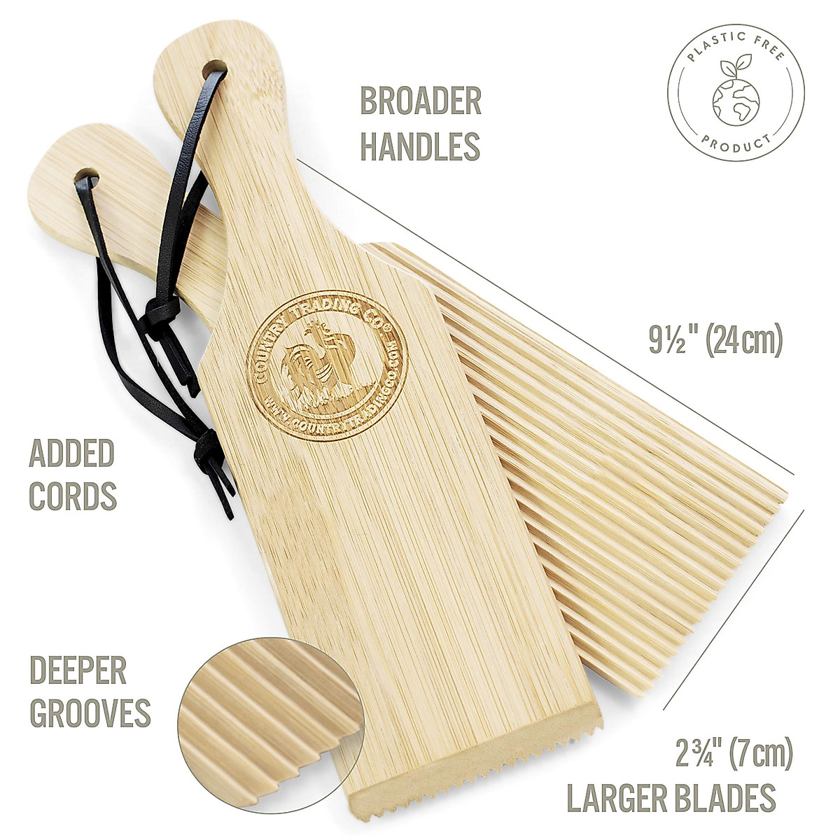 Wooden Butter Paddles and Butter Making Recipe Book Gift Bundle
