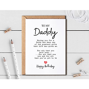 To My Daddy - Daddy Birthday Card - Daddy Is The Greatest Gifts In My Life - Birthday Card For Daddy - Gift For Daddy Card- Christmas Gifts For Daddy