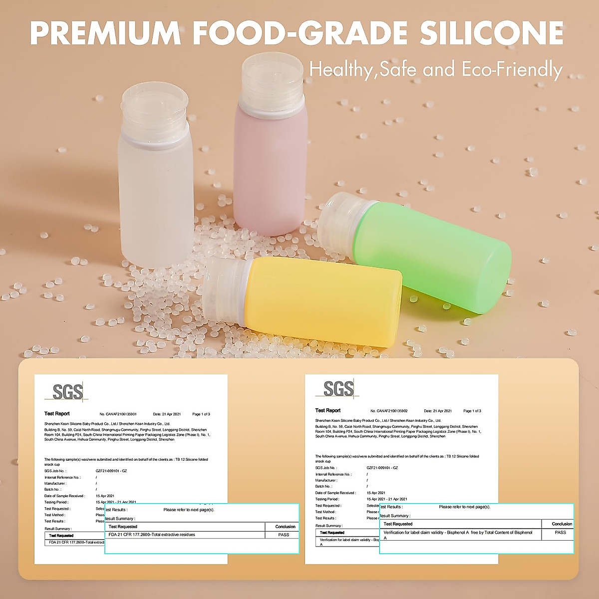 Muslish 21 Pack Leak Proof Silicone Travel Bottles Set, TSA Approved Containers for Toiletries, Travel Size Accessories and Shampoo Conditioner Bottles with Toiletry Bag (BPA Free)