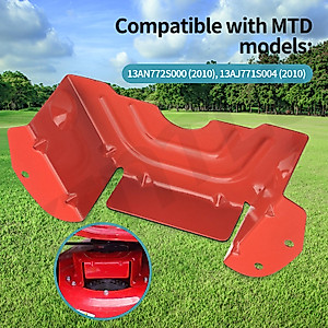 KINTLE 2 Set 783-06424A-0638 Deck Spindle Pulley Belt Guard Cover Compatible with MTD, Troy-Bilt, Craftsman Riding Lawn Mowers & Tractors with 42" and 46" Decks (Red)