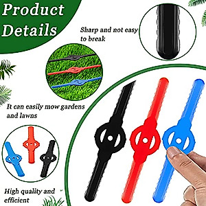String Trimmer Head Blades Replace Plastic Cutter Blade Replacement Lawn Mower Plastic Weed Wacker Eater Head Blades Replacement for Cordless Grass Trimmer (36 Pieces)