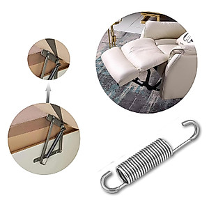 WAO ZONE 2PCS 3-5/8" Stainless Steel Replacement Recliner Sofa Mechanism Recliner Springs - Long Neck Hook Style-Recliner Replacement Parts