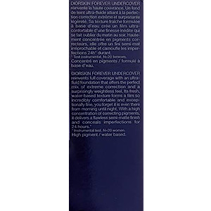 Christian Dior Diorskin Forever Undercover Foundation for Women, 020 Light Beige, 1.3 Ounce
