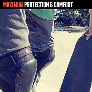 Triple Eight Street Knee Pads for Skateboarding with Adjustable Straps (1 Pair)