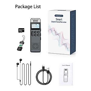 80GB Digital Voice Activated Recorder with Playback - Audio Voice Recorder for Lectures Meetings, Recording Device Dictaphone Sound Tape Recorder with Password & Card Reader