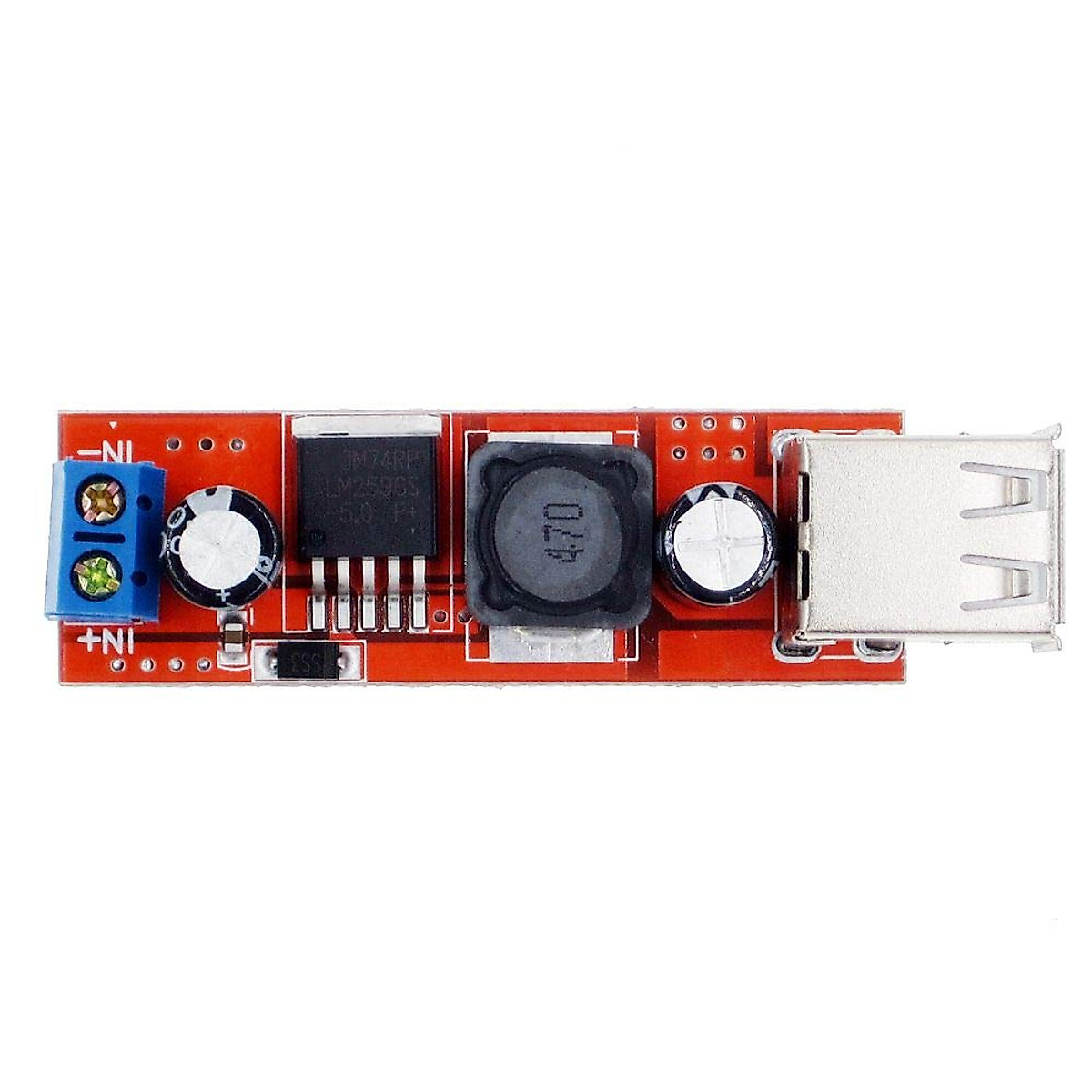 DAOKI 5Pcs Dual USB Step-Down Power Module LM2596 Double USB Step-Down Converter Module DC 6V-40V to 5V 3A Double USB Charge DC-DC 9V/12V/24V/36V to 5V USB 3A