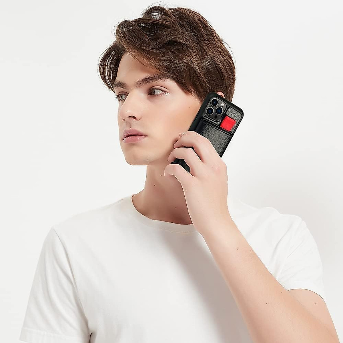 LAMEEKU Case for iPhone 15 Pro Wallet Case, Leather Case with Card Holder, Card Slots Case, RFID Blocking Protective Purse Phone Cover Gift for Women Men Compatible with Apple iPhone 15 Pro 6.1" Black