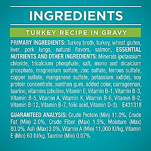 Purina ONE Natural, High Protein Wet Cat Food Variety Pack, True Instinct Turkey, Chicken & Tuna Recipes - (2 Packs of 12) 3 oz. Cans