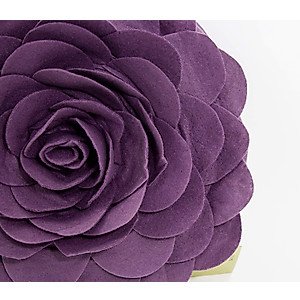 Fennco Styles Eva's Flower Garden Decorative Throw Pillow 16" Round - Violet Floral Accent Pillow for Home, Couch, Bed, Living Room, Holiday and Office Décor