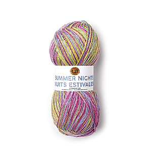 Lion Brand Yarn Summer Nights Bonus Bundle Yarn, Passion Fruit (1 skein/ball)