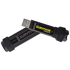 Corsair Flash Survivor Stealth 64GB USB 3.0 Flash Drive, Black (CMFSS3B-64GB)