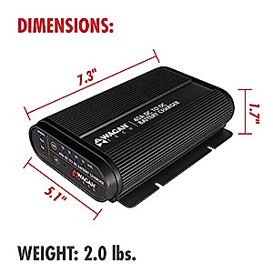 Wagan EL7411 12V 40A DC to DC Battery Charger with Solar Input MPPT Controller for SLA, Flooded, Gel, AGM, Calcium and Lithium, Using Multi-Stage Charging in RVs, Vehicles, Boats and Yachts