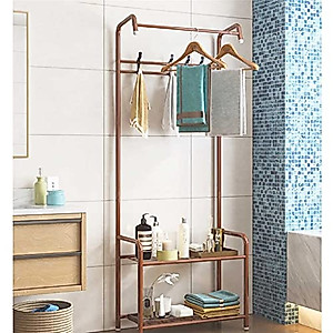 TJLSS Metal Hanger Marble Hanger Floor Bedroom Living Room Hanging Clothes and Simple (Color : B, Size : 165 * 60 * 30cm)