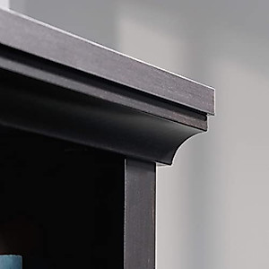 Sauder Miscellaneous Bookcase with Doors, L: 35.28" x W: 13.23" x H: 69.76", Estate Black finish