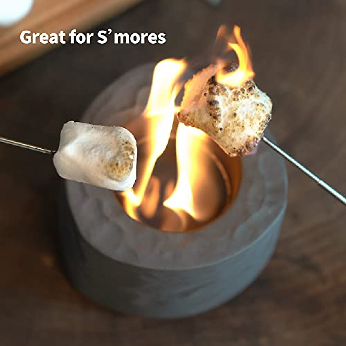 Concrete Tabletop Fire Pit,Portable Ethanol Fireplace,Mini Personal Fireplace,Table top Fireplace,Smores Maker,Rubbing Alcohol Fire Bowl Pot for Indoor and Outdoor use